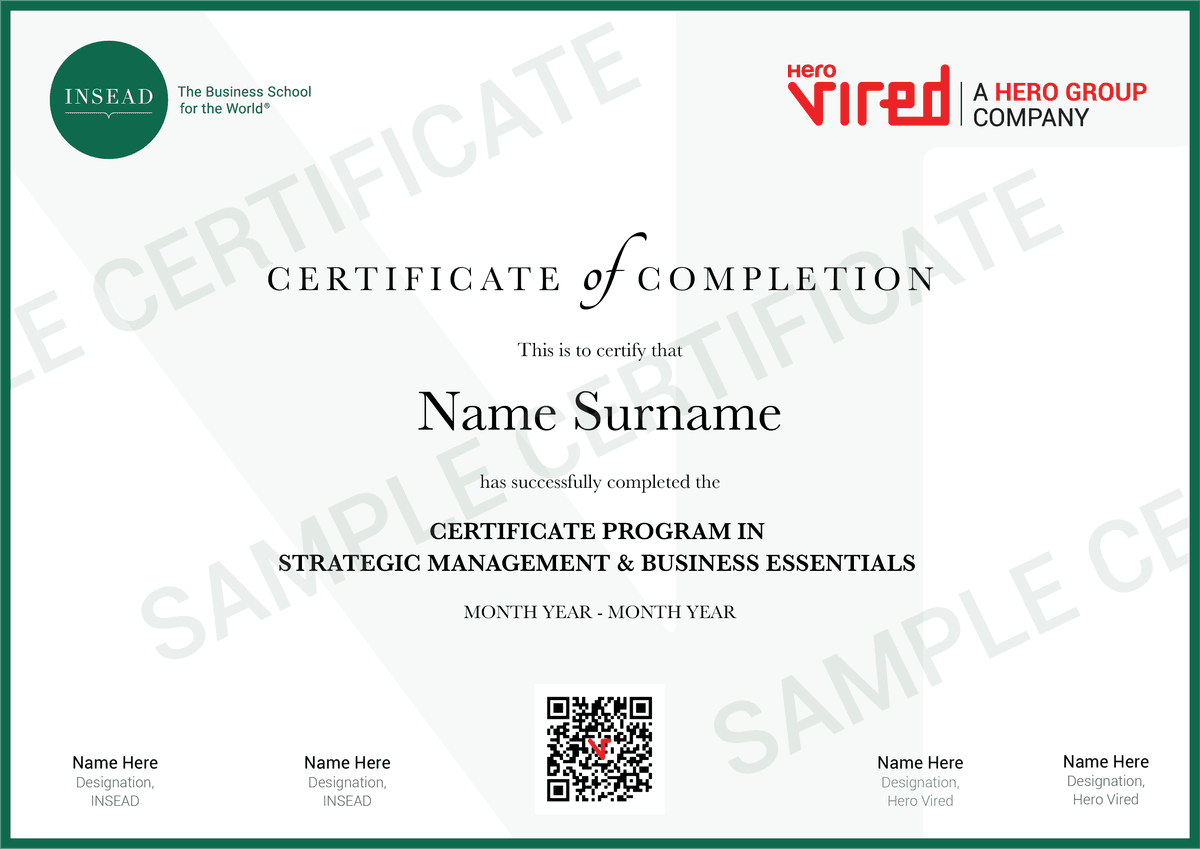 Strategic Management & Business Essentials Course Online | Hero Vired